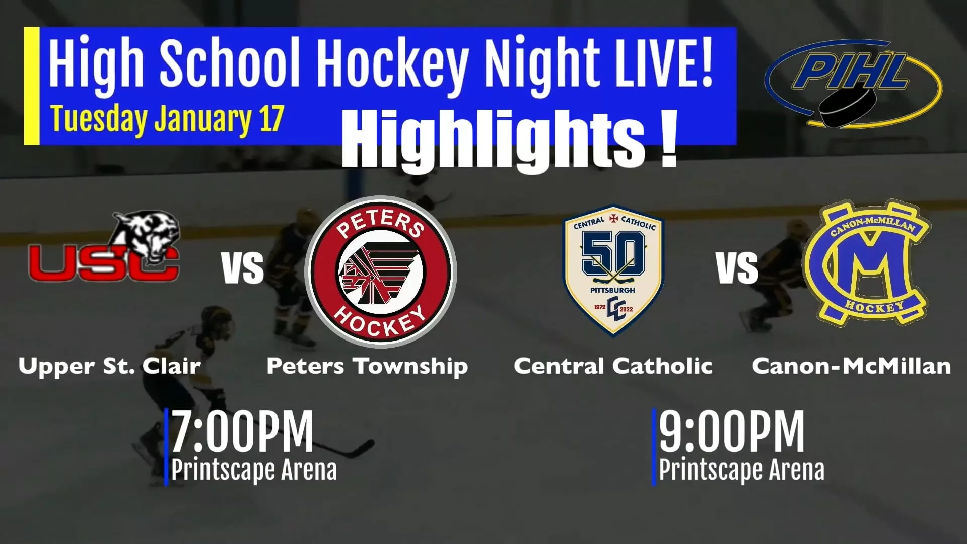 Week 15 Highlights – Tuesday January 17 2023 – HS Hockey Night LIVE! - TenbandTV